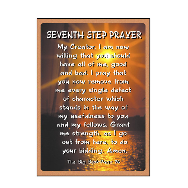 Seventh Step Prayer Card 2 [VG-C45] - $3.49 : 12 Step Program books and ...